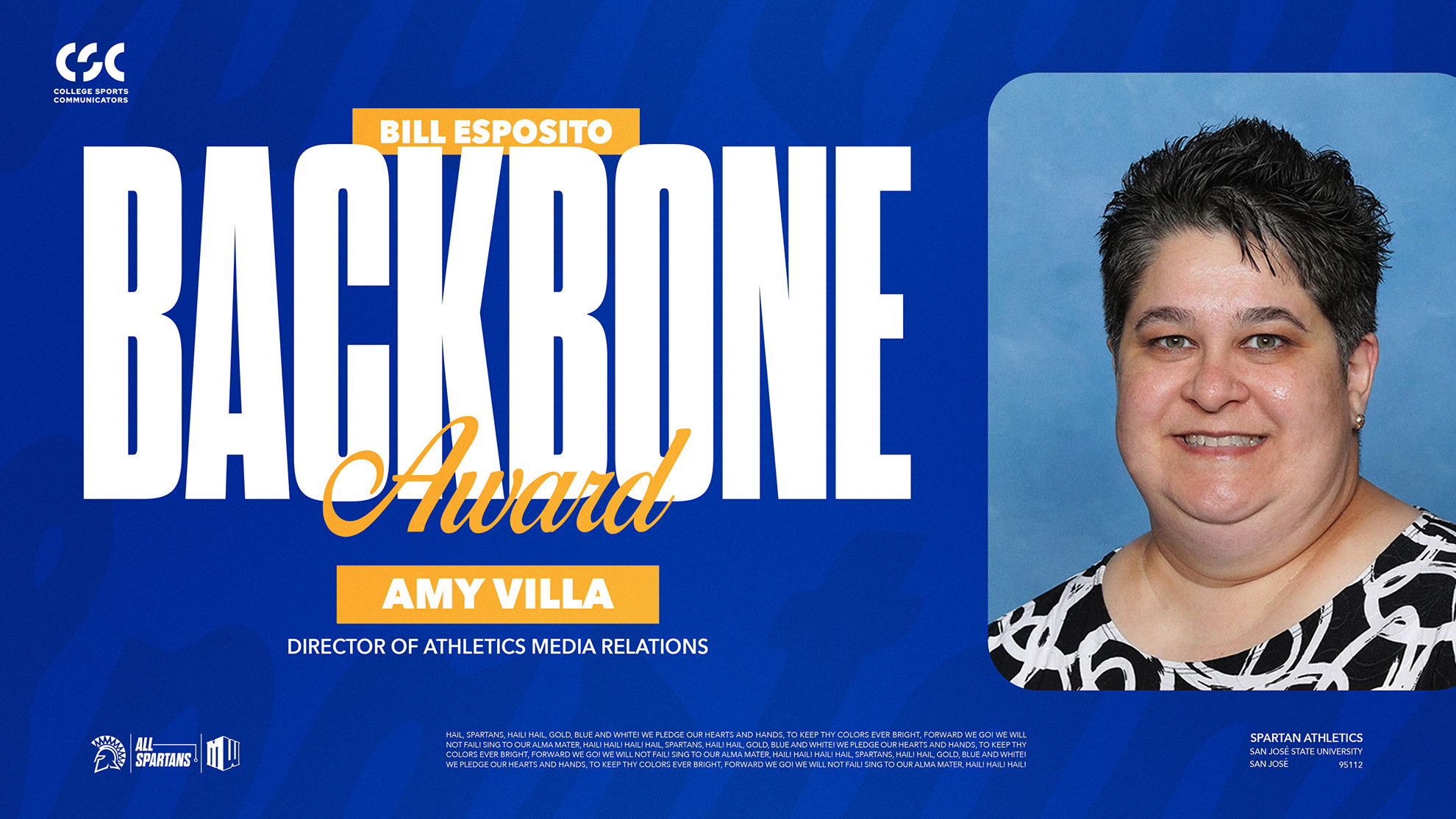 SJSU's Amy Villa to Receive CSC's Esposito Award - SJSU Athletics ...
