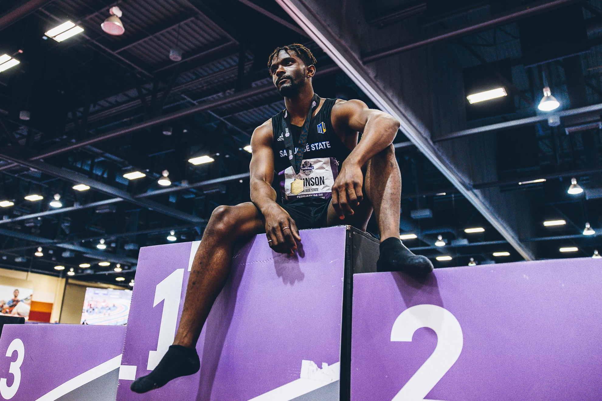 Roman Johnson Wins 60m Dash at Mountain West Indoor Championship ...